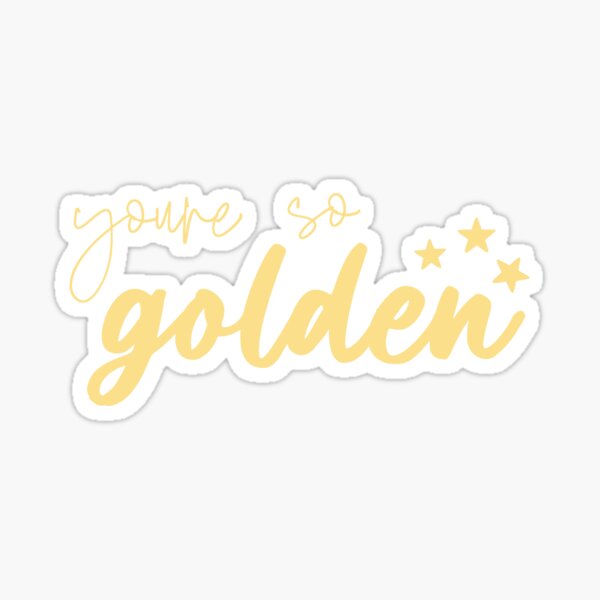 "Harry Styles Golden Lyrics Fine Line" Sticker by itsbianca | Redbubble