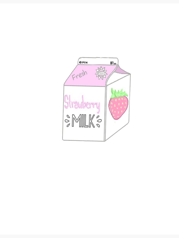 "Strawberry Milk Carton" Art Print by Fn-stickerz | Redbubble