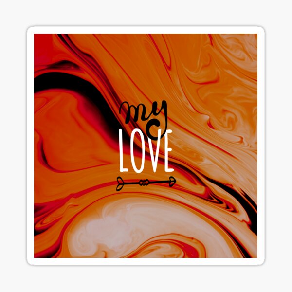 "My Love Aesthetic Couple" Sticker by artworkbyrihen | Redbubble