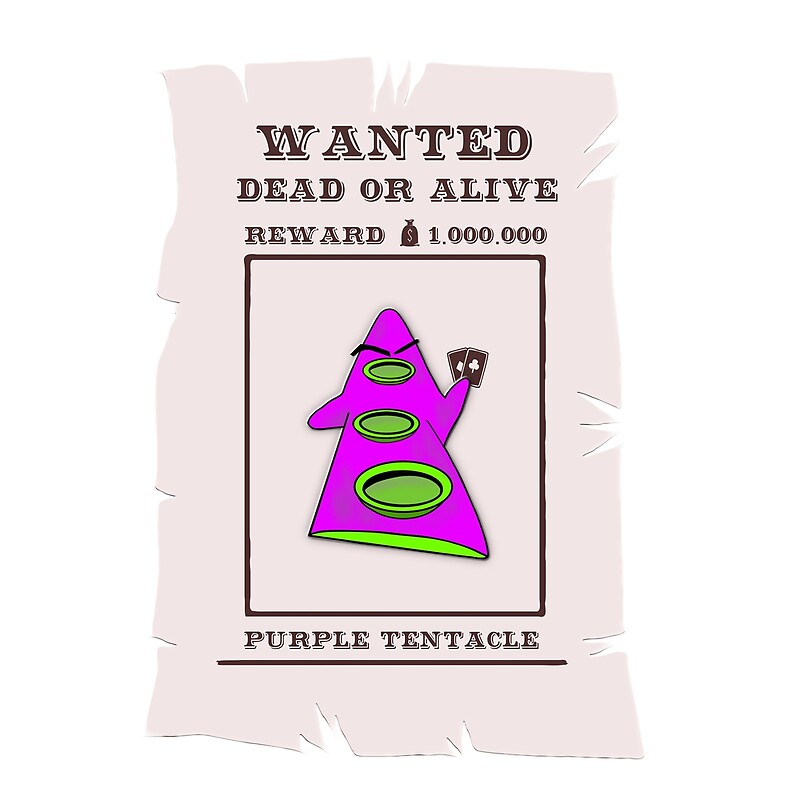 "Wanted Purple Tentacle" by Tara-nova | Redbubble