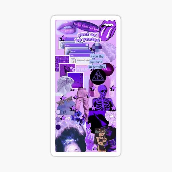 "Purple collage" Sticker by Pastelswan1 | Redbubble