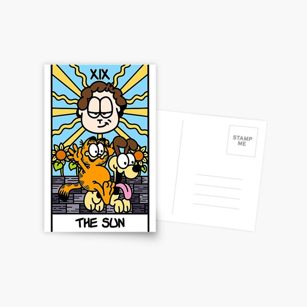 "the sun tarot card but it's garfield " Postcard for Sale by jxliahx ...