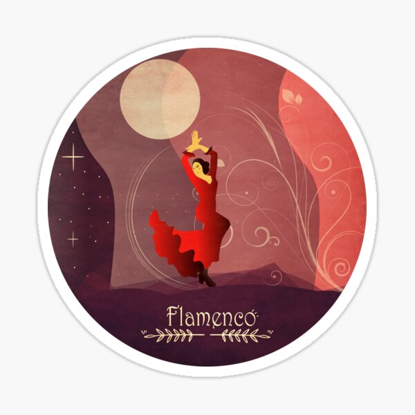 "Spanish Flamenco Dancer" Sticker for Sale by HamzaLOuchouni | Redbubble