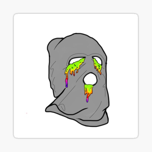 "Neon drip balaclava" Sticker by lilysouth24 | Redbubble