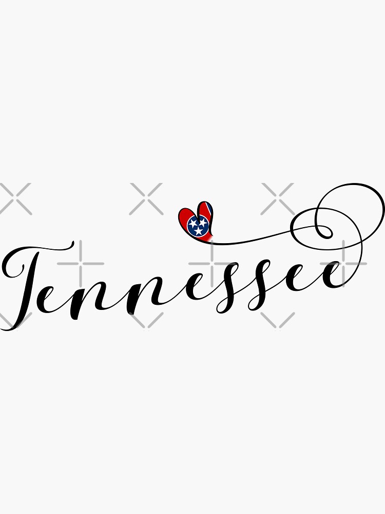 "Tennessee State Flag in Heart" Sticker for Sale by Celticana | Redbubble