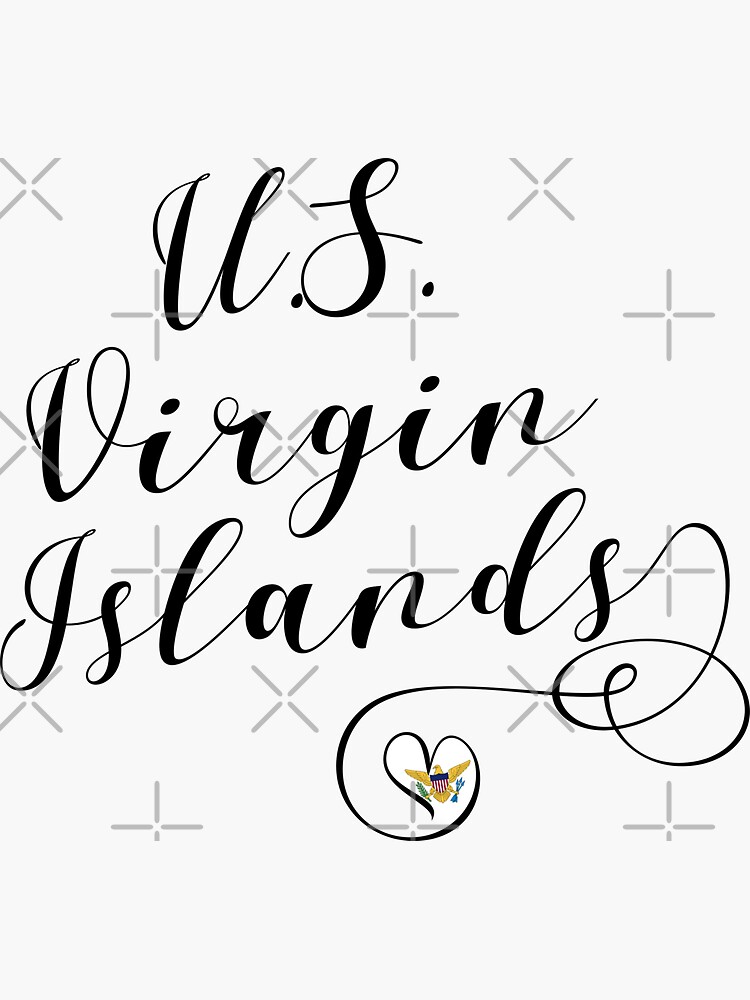 "U.S. Virgin Islands Flag Heart, USVI" Sticker for Sale by Celticana ...