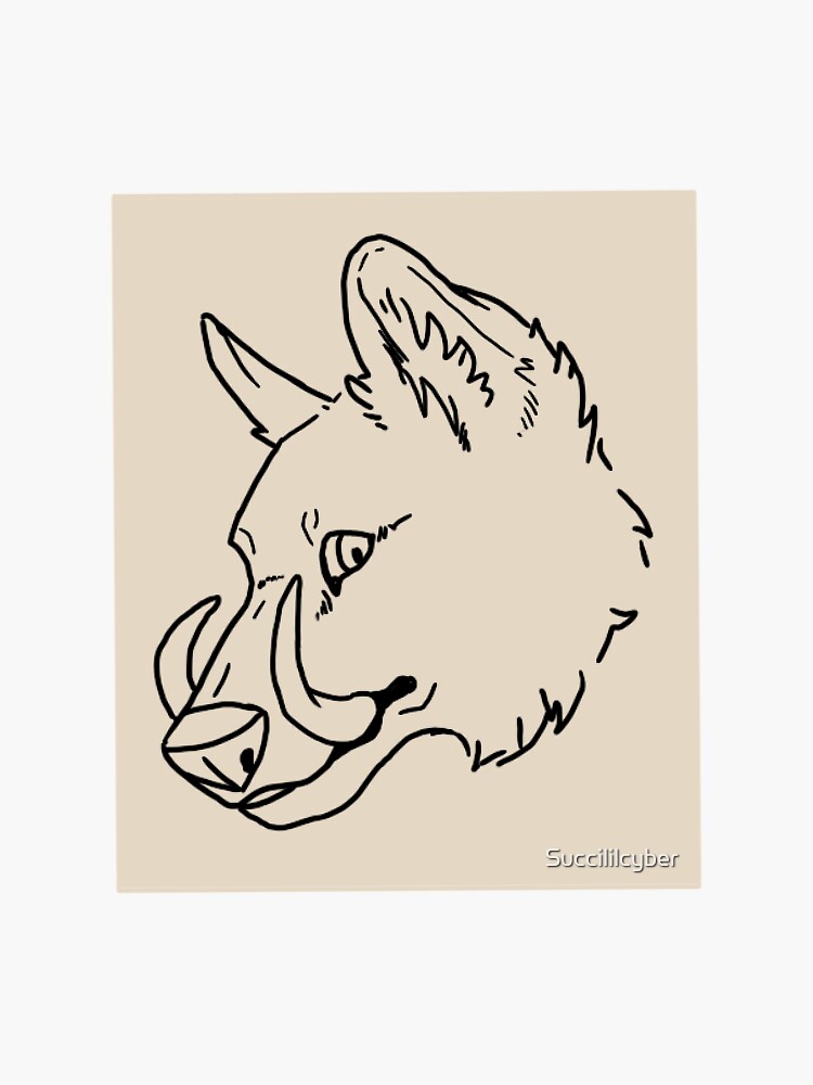 "Wolf with Tusks" Sticker by Succililcyber | Redbubble