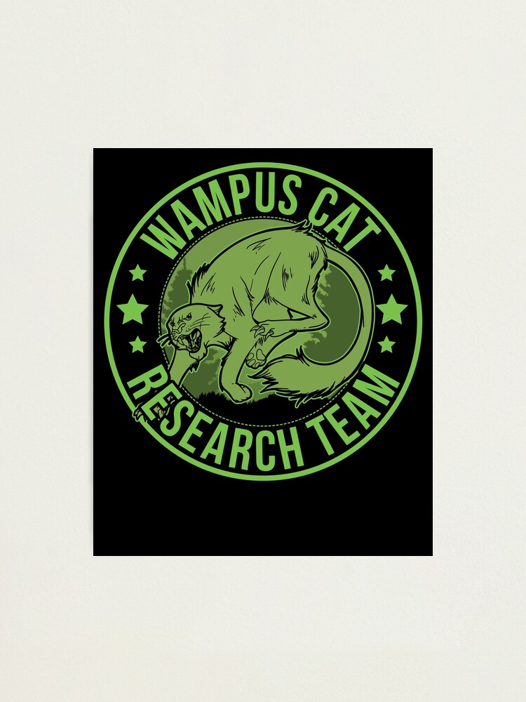 "Wampus Cat Undefeated Hide & Seek Champion Cryptid" Photographic Print ...