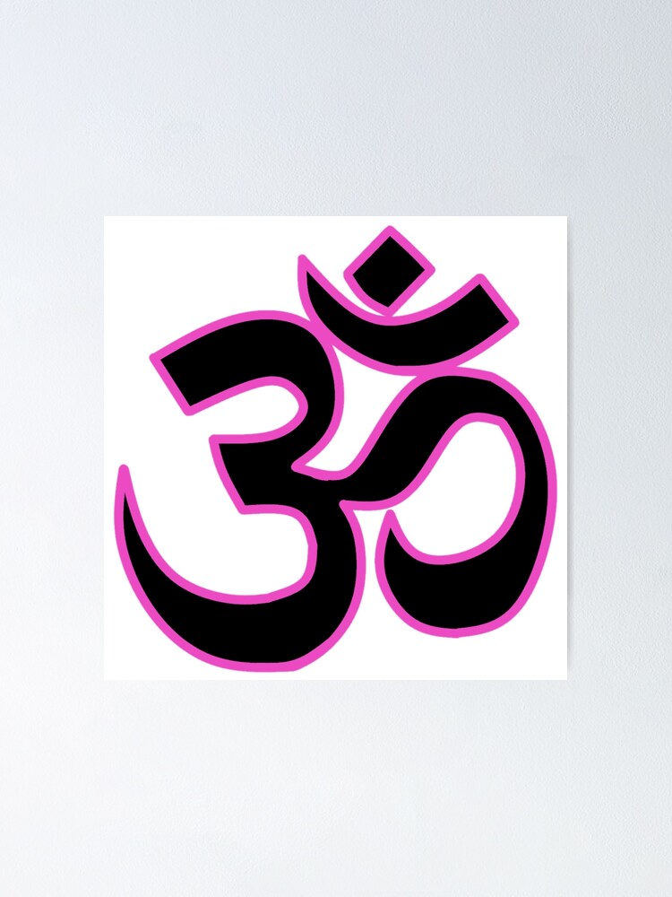"Om Symbol - Pink" Poster for Sale by Awgie-Dawg | Redbubble