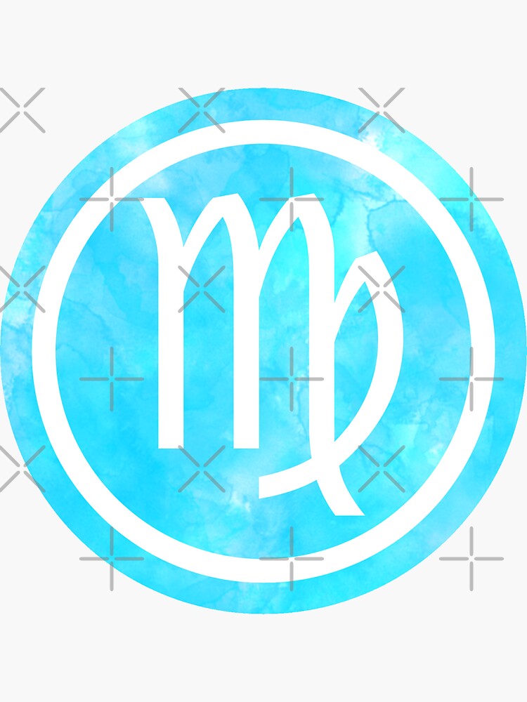"Blue Watercolor Zodiac - Virgo" Sticker for Sale by BiscuitSnack ...