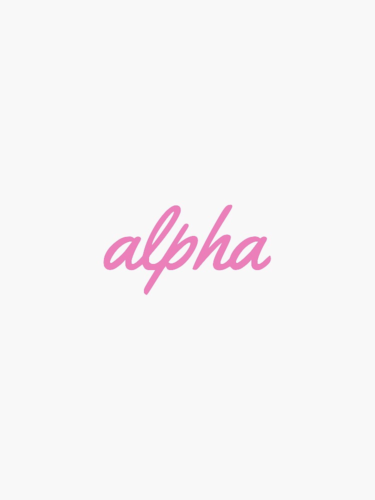 "alpha sticker " Sticker by simplyjulesart | Redbubble