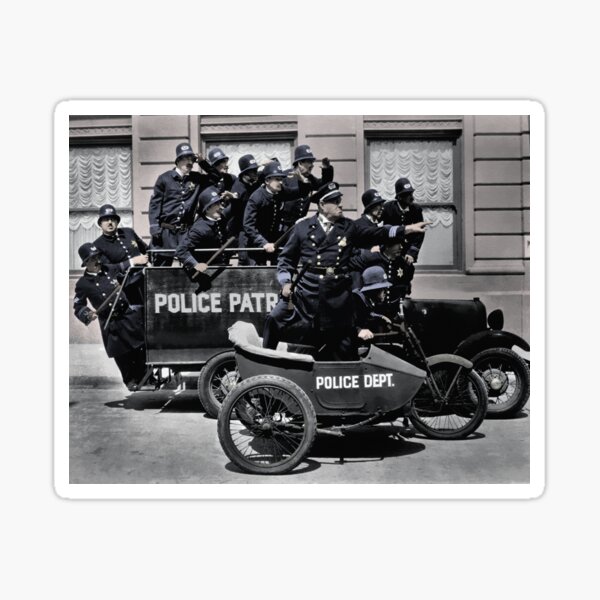 "Vintage Color Keystone Cops" Sticker for Sale by Dralig | Redbubble