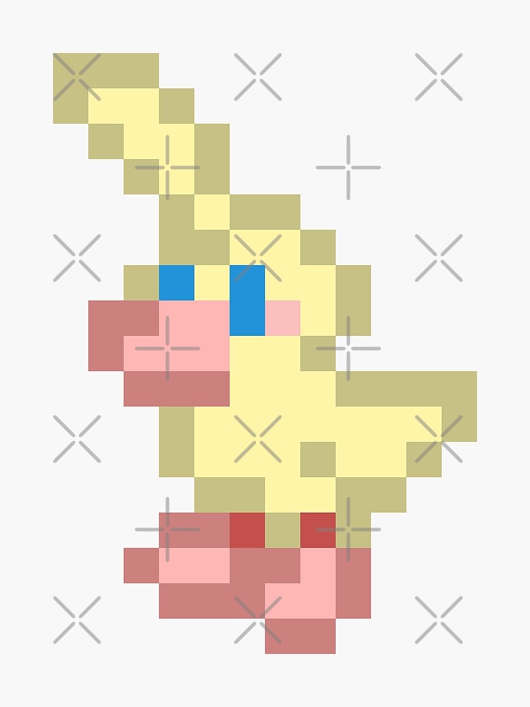"Princess Tutu Pixel Ahiru (Duck Form) Sticker" Sticker for Sale by ...