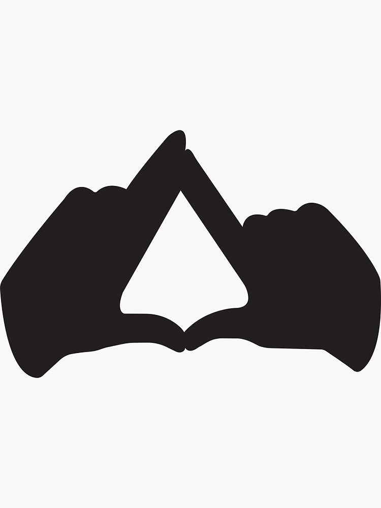 "delta phi epsilon hand sign " Sticker for Sale by chakapie | Redbubble