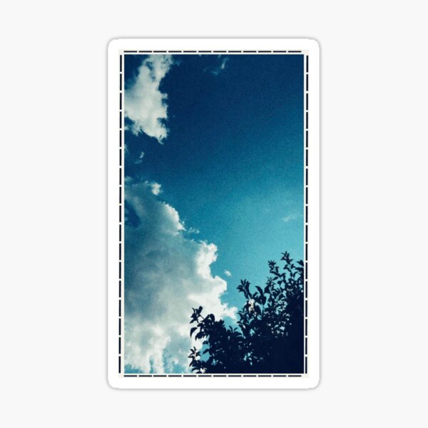 "cute vintage aesthetic sky blue clouds " Sticker by tryina-blend ...
