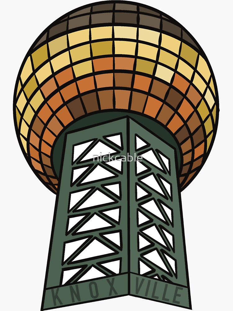"Knoxville, Tennessee Sunsphere " Sticker for Sale by nickcable | Redbubble