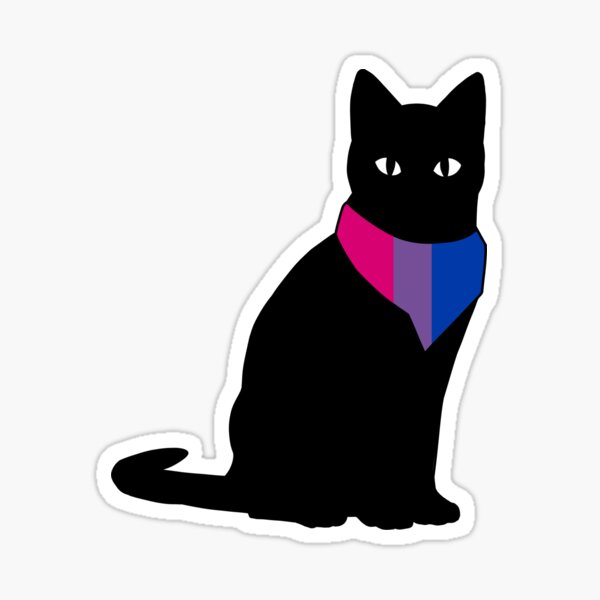 "Bisexual Pride Cat" Sticker for Sale by gemified | Redbubble