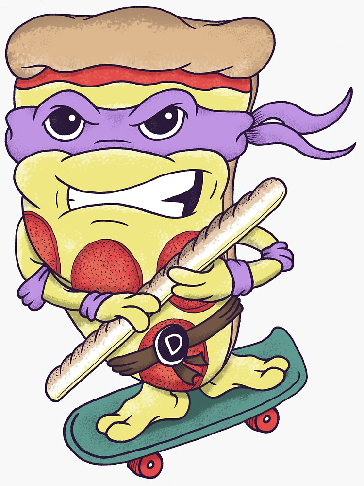 "Pizza Donny" Sticker by SteveOramA | Redbubble