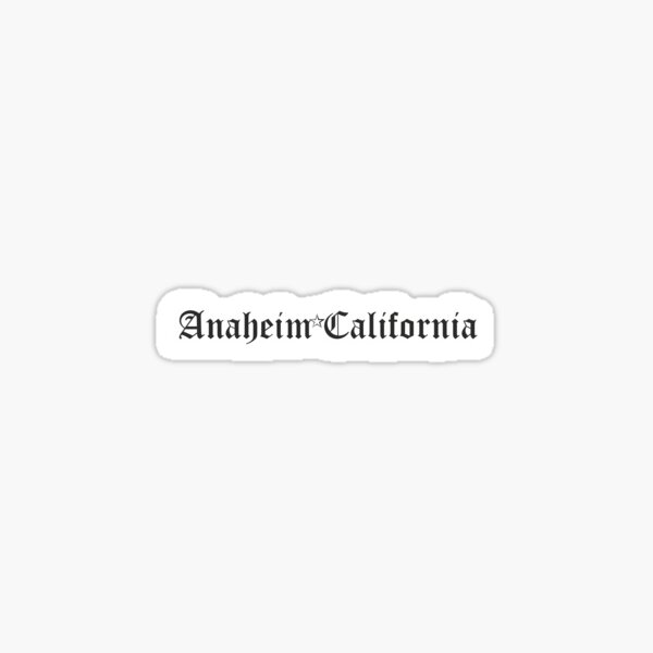 "Anaheim California" Sticker by Tricky1369 | Redbubble