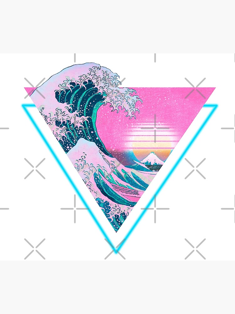 "Vaporwave Aesthetic Retro 80s 90s Great Wave" Canvas Print by CoitoCG ...