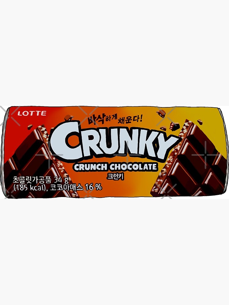 "Korean Crunky 크런키 Chocolate Bar" Poster for Sale by MandyEych | Redbubble