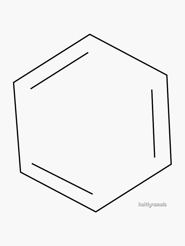 "Benzene Ring" Sticker for Sale by kaitlynseals | Redbubble