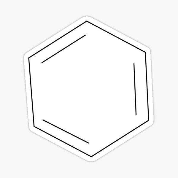 "Benzene Ring" Sticker for Sale by kaitlynseals | Redbubble