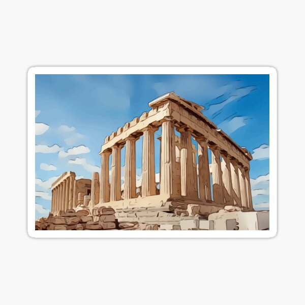 "Parthenon" Sticker by helado | Redbubble