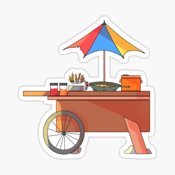 "Filipino Food Stalls - Tempura Cart" Sticker for Sale by kikokayk ...