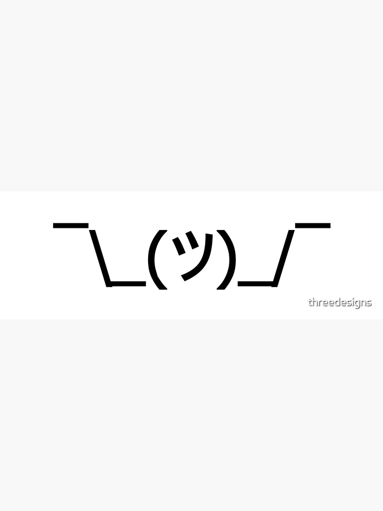 "ASCII Shrug" Poster by threedesigns | Redbubble