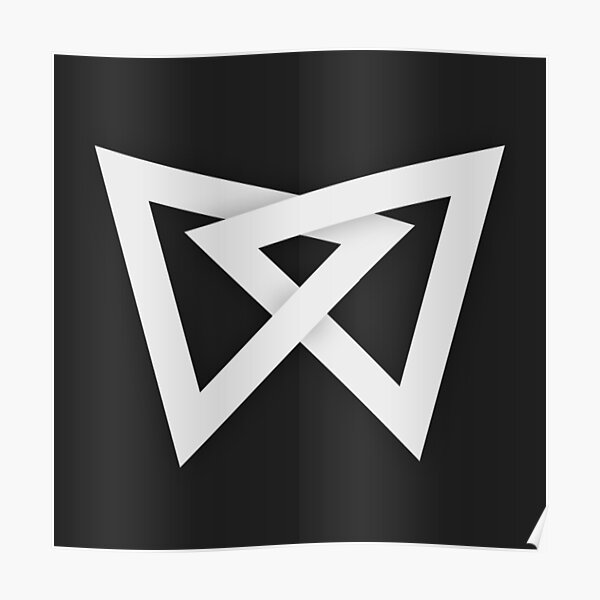 "ZT - Interlinked Triangles" Poster for Sale by zingcheckmark | Redbubble