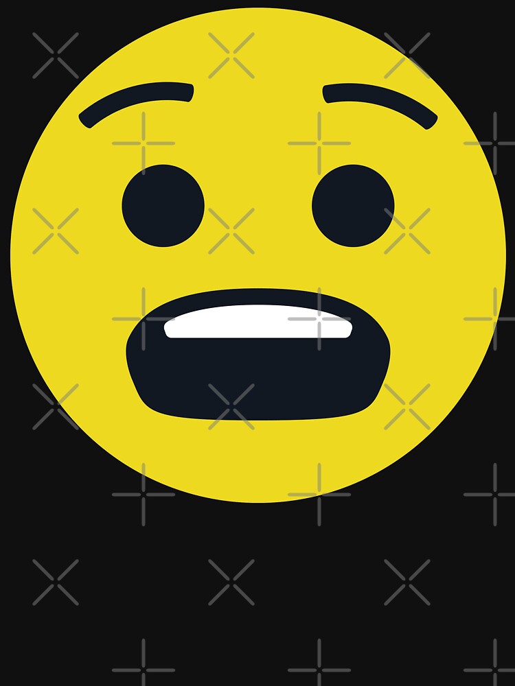 "Pained Smiley Face, Anguished, Confused, Emoticon, Cute and Funny Emoji" T-shirt for Sale by ...