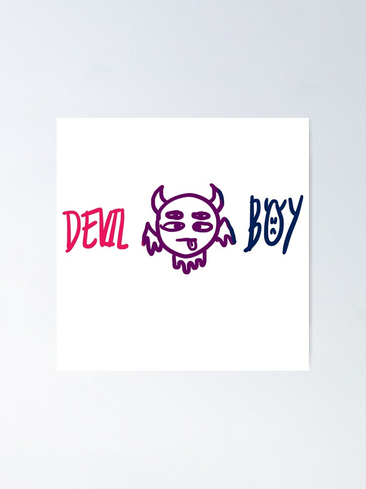 "evil boy logo bi flag" Poster for Sale by mothmman | Redbubble