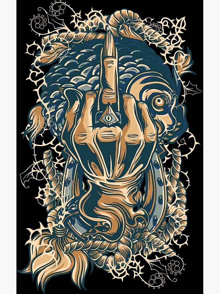 My Middle Finger Salutes You Gothic Style Poster For Sale By