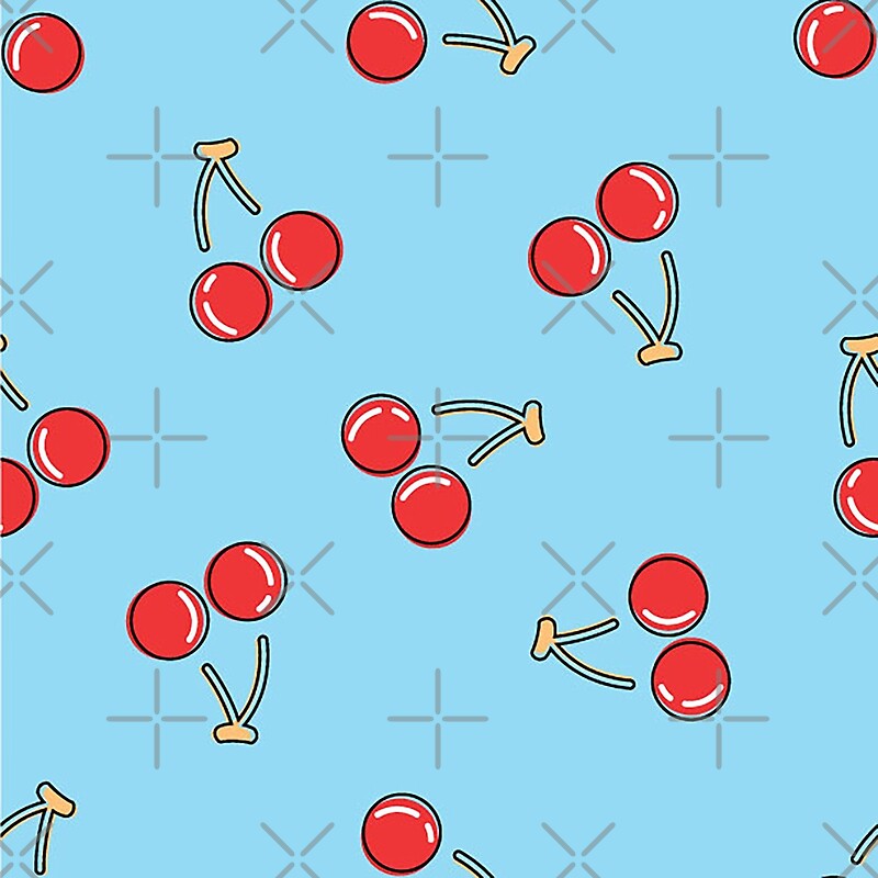 "Cherry Mania seamless design" by RichPaulo | Redbubble