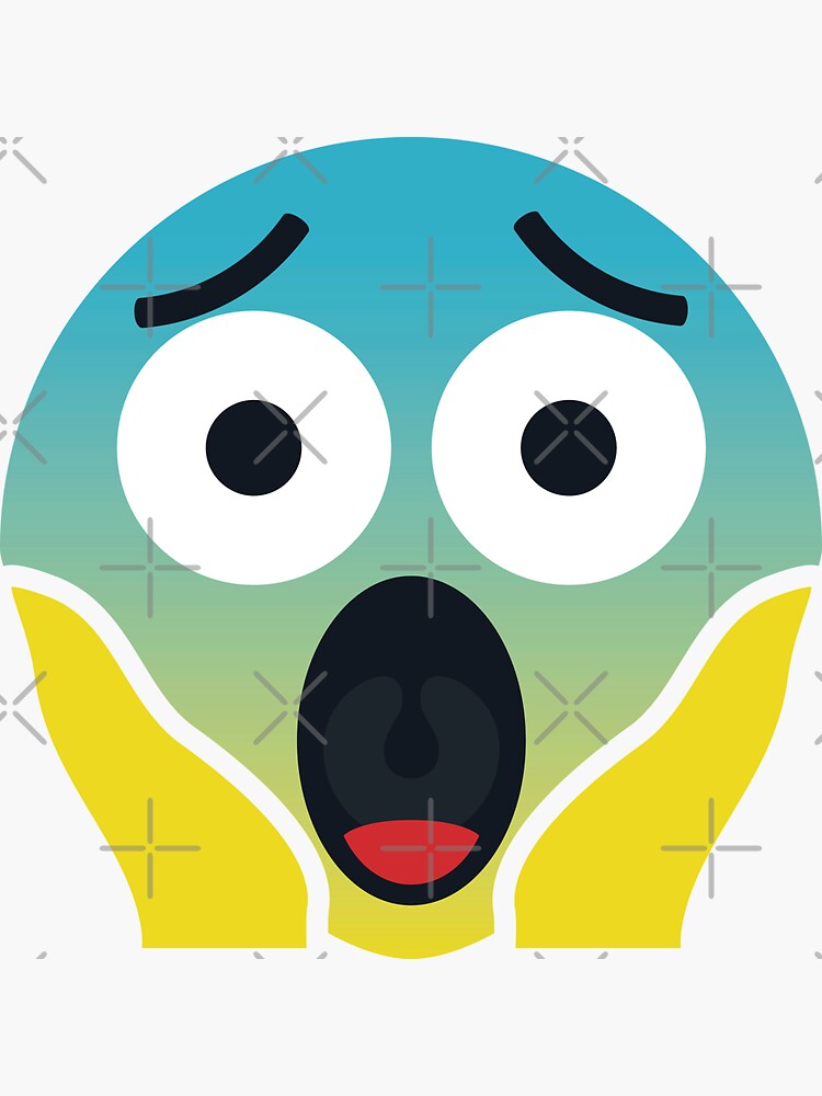 Pegatina «The Scream Smiley, Edvard Munch, Screaming, Fear, Horror, Emoticon, Cute and Funny ...