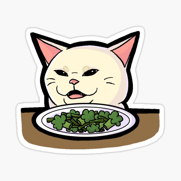 "Angry Cat Meme" Sticker for Sale by greyishblues | Redbubble