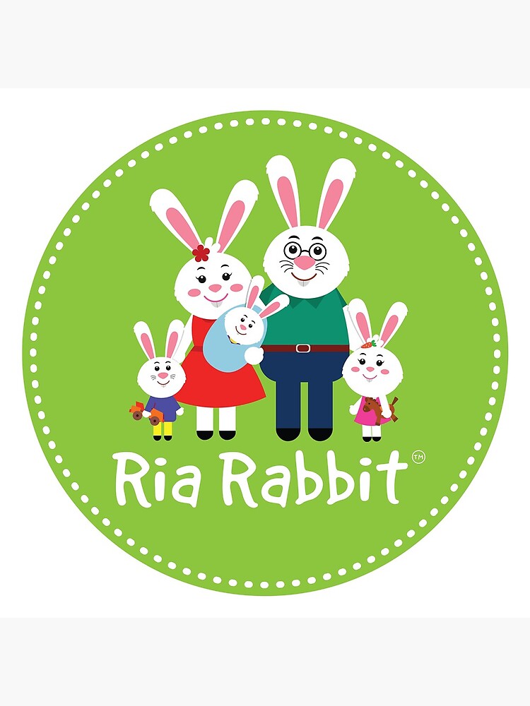 "Ria Rabbit's Family" Clock for Sale by RiaRabbit | Redbubble