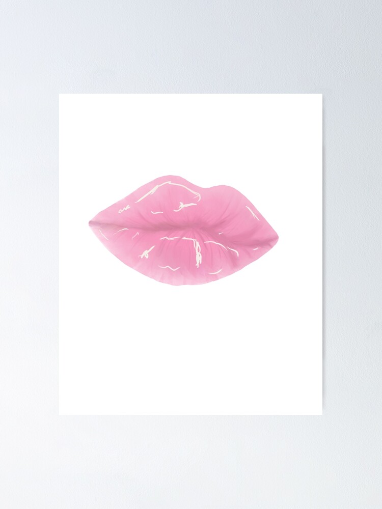 "Pink Lips" Poster by Fn-stickerz | Redbubble