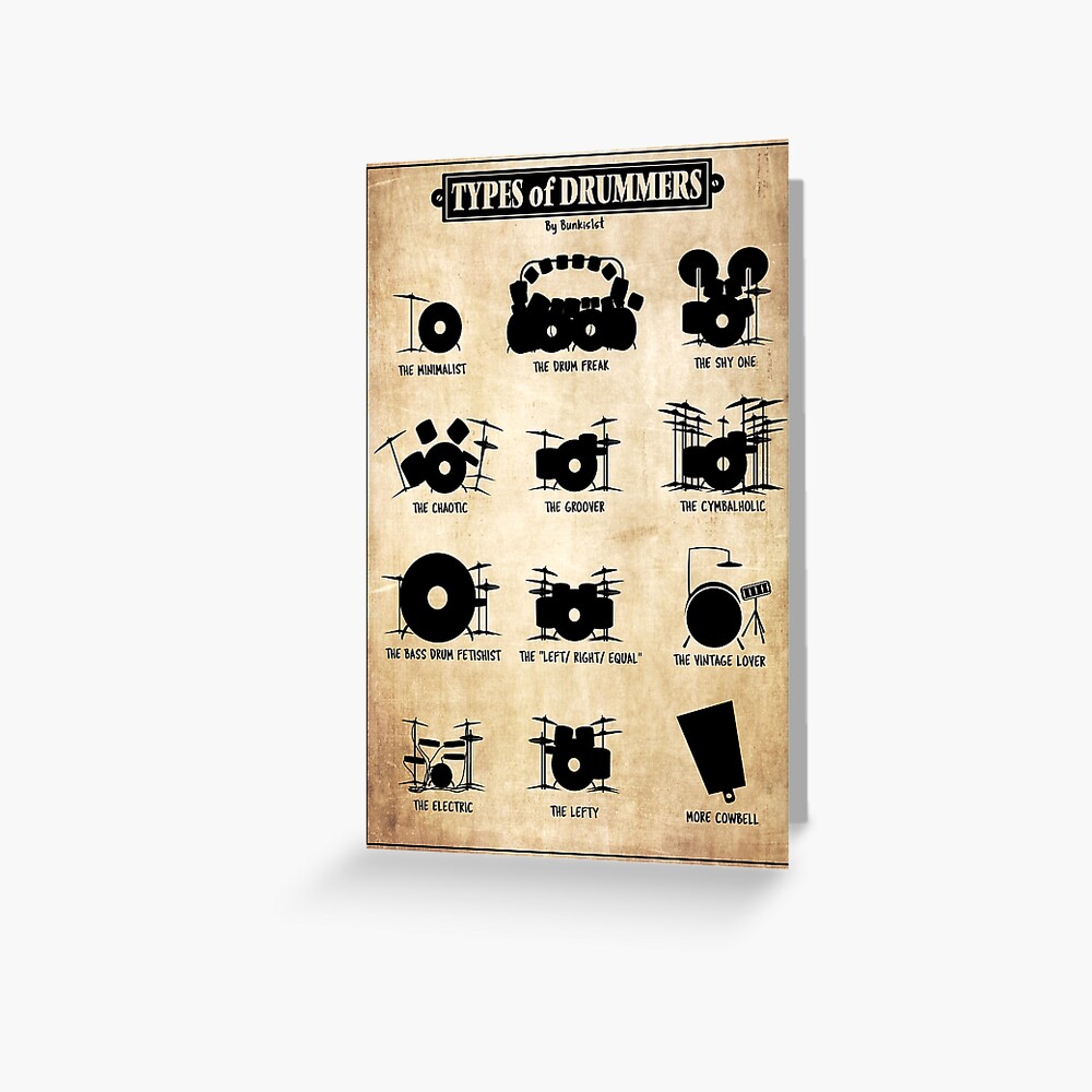 "Types of Drummers" Poster for Sale by Bunkis1st | Redbubble