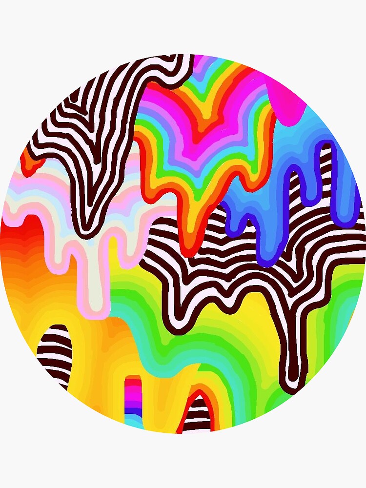 "Rainbow Drip" Sticker by lcd93 | Redbubble
