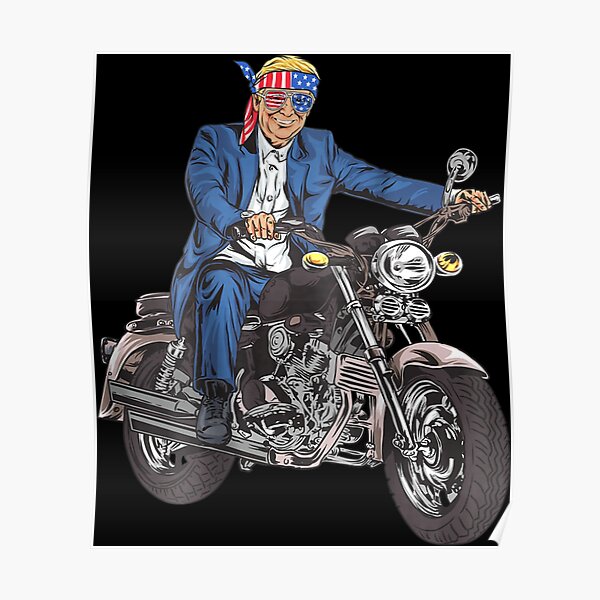 "Bikers For Trump Motorcycle 2020" Poster for Sale by moonchildworld ...
