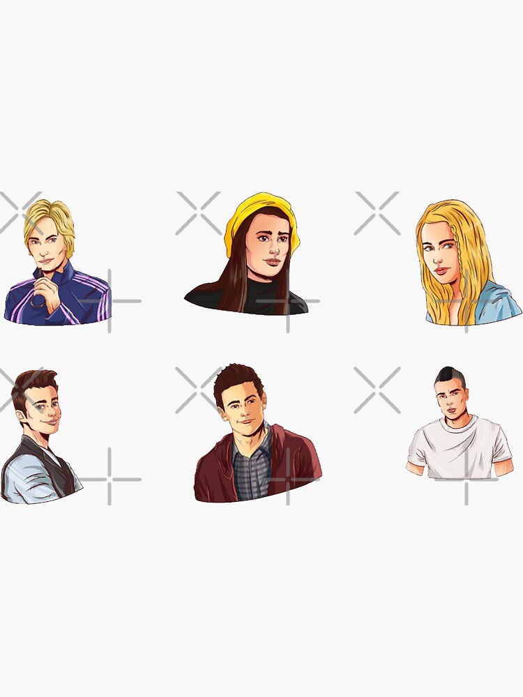 "GLEE CHARACTER STICKER SET (6)" Sticker for Sale by owengarcia22 ...