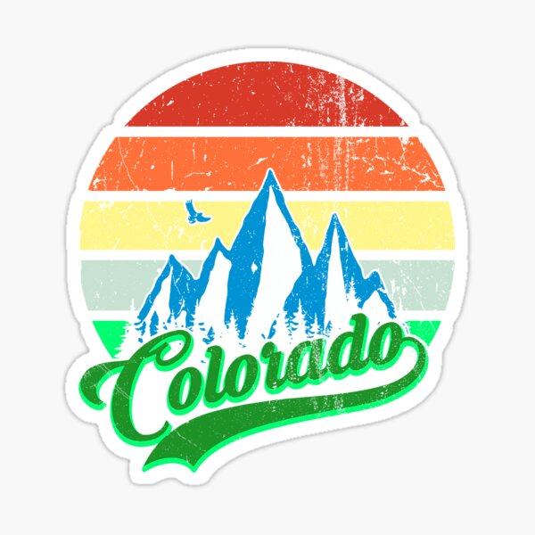 "Colorado Retro Vintage Mountains Nature Hiking " Sticker for Sale by ...