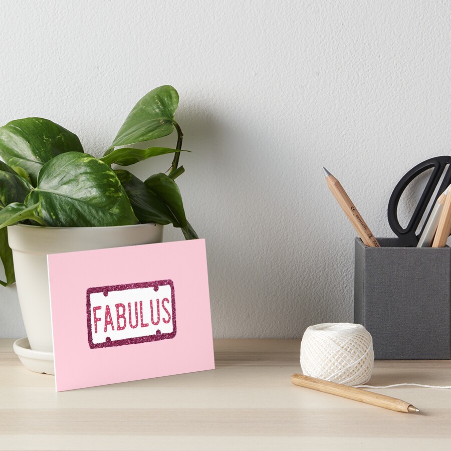 "FABULUS - SHARPAY EVANS 'CAR PLATE" Art Board Print for Sale by ...