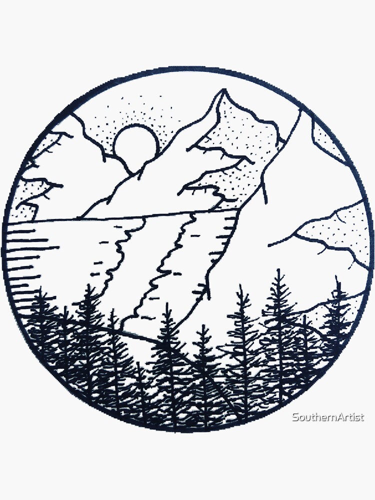 "Lake Burton" Sticker by SouthernArtist | Redbubble