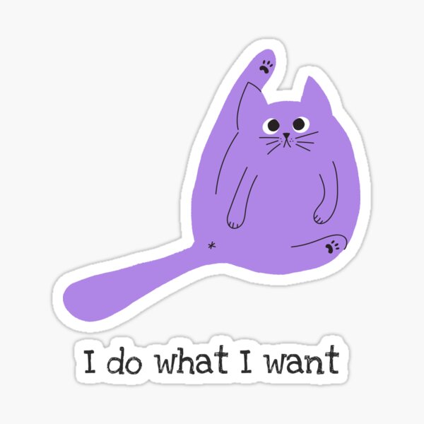 "Rebel Cat" Sticker for Sale by thehoneyarts | Redbubble