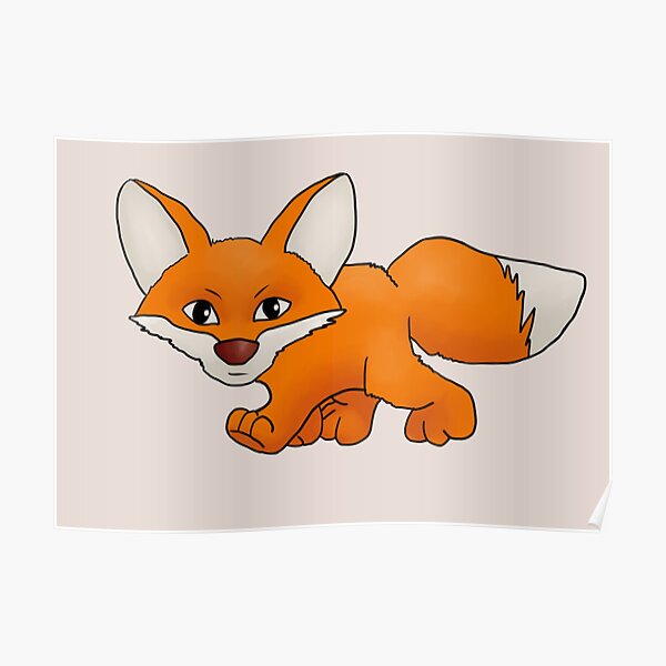 "creeping fox" Poster by Blumchen | Redbubble