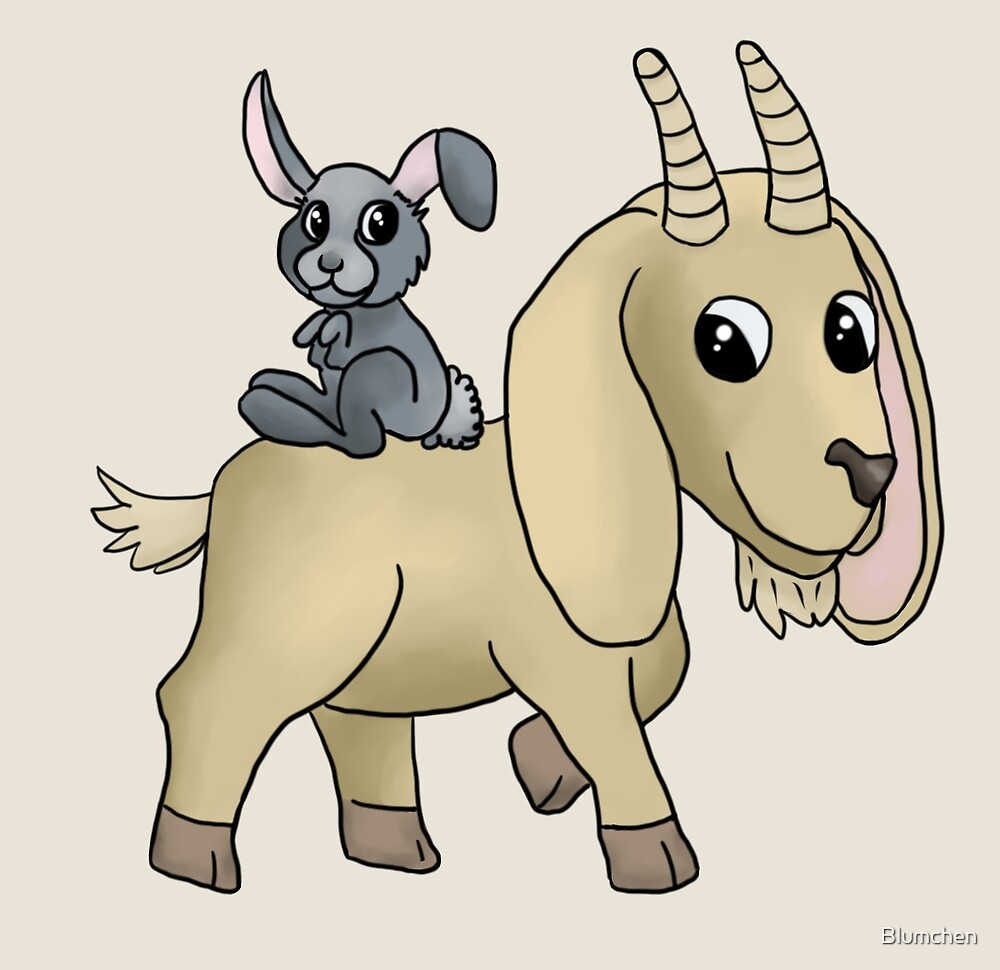 "Goat and rabbit" by Blumchen | Redbubble