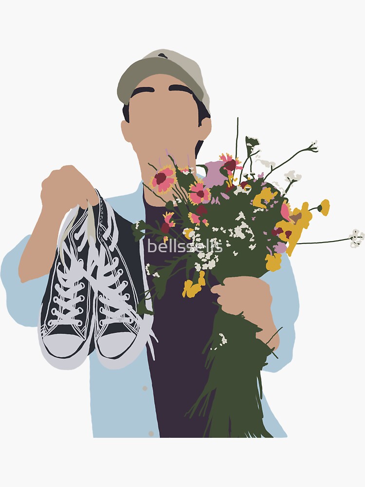 "Flower Boy" Sticker by bellssells | Redbubble